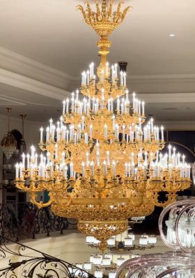 Cina Candelabri in stile europeo Candelabri extra grandi di cristallo per soffitti alti in vendita