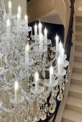 China Realistic Transparent Large Chandeliers For Two Story Foyers Europe And America for sale