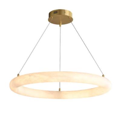 Cina Miglior prezzo Danimarca Modern Creative Minimalist Living Room Hotel Villa Decorazione Rotondo Marmo Pendente Luce Lampada di soffitto in vendita