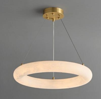 Cina Miglior prezzo Danimarca Modern Creative Minimalist Living Room Hotel Villa Decorazione Rotondo Marmo Pendente Luce Lampada di soffitto in vendita