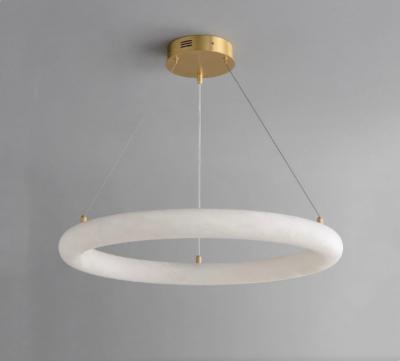 Cina Miglior prezzo Danimarca Modern Creative Minimalist Living Room Hotel Villa Decorazione Rotondo Marmo Pendente Luce Lampada di soffitto in vendita