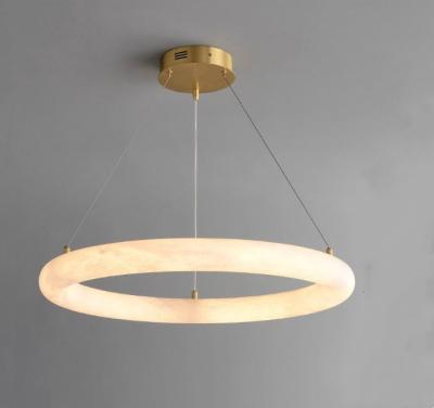 Cina Miglior prezzo Danimarca Modern Creative Minimalist Living Room Hotel Villa Decorazione Rotondo Marmo Pendente Luce Lampada di soffitto in vendita