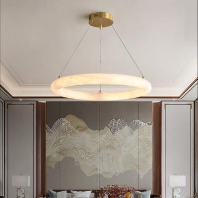 Cina Miglior prezzo Danimarca Modern Creative Minimalist Living Room Hotel Villa Decorazione Rotondo Marmo Pendente Luce Lampada di soffitto in vendita