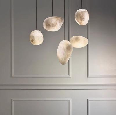 China Combination Irregular  Customized Moden Alabaster Decorative Chandelier To Family Hotel Cofeshop Linear Art Chandelier for sale