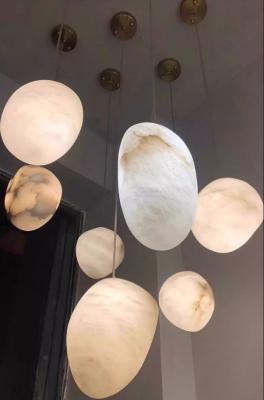 China Combination Irregular  Customized Moden Alabaster Decorative Chandelier To Family Hotel Cofeshop Linear Art Chandelier for sale