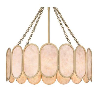 China Modern Luxus Alabaster L1P Kronleuchter Messing Anhänger Hängende Licht Esszimmer Küche Insel Hotel Bar AC Fabrikpreis zu verkaufen