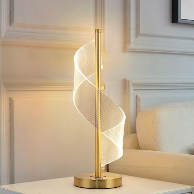 China Modern Acrylic Decorative Table Lamp Model Room Hotel Bedroom Bedside Reading Atmosphere Lamp for sale