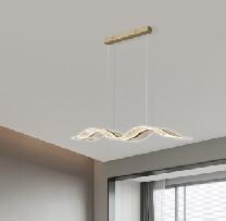 Китай Добавьте большой скандинавский современный роскошный длинный полоса волнообразный акриловый лампа бар гостиница домашнее убранство люстра висячая лампа продается