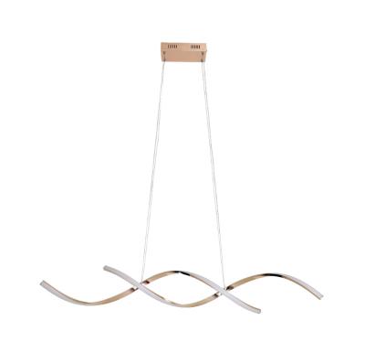 Cina Ristorante Moderno Casa Lampada Pendente LED Oro Nero Semplice Alluminio Candelabro Interno in vendita