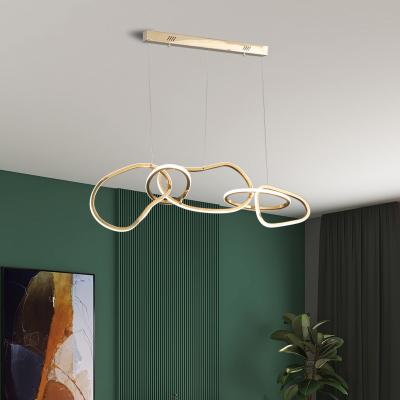 Cina Anello di Croce d'Oro candelabro di lusso lampade appese LED Circolo moderno Anello di pendenti luci in vendita