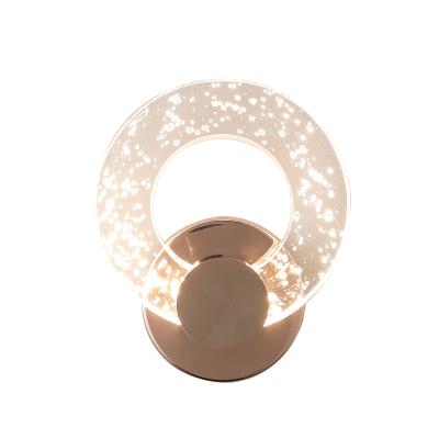 China 3000K Bedroom Bedside Lamp Nordic Modern Simple Light Luxury Living Room Wall Minimalist Bubble Crystal Wall Lamp for sale