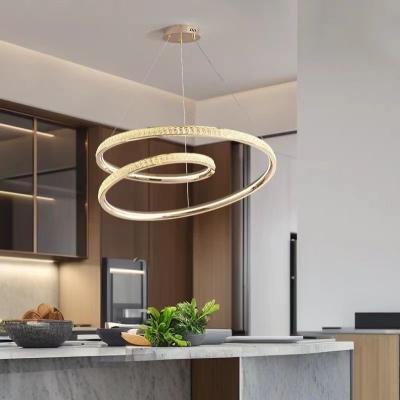China Moderne einfache italienische Leicht Luxus Wohnzimmer Esszimmer Schlafzimmer Kronleuchter Ring High Level Minimalist zu verkaufen