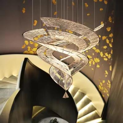 China Modern Hotel Project Banquet Hall Restaurant Gold Chandeliers Luxury Extra Large High Ceiling Chandelier for sale