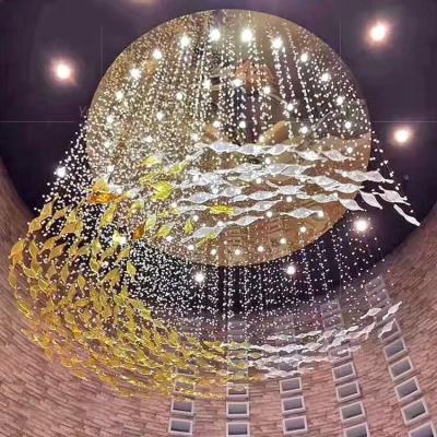 China Sales Office Sandbox Lamp Crystal Simple Modern Art Pendant Lamp Glazed Living Room Lamp Hotel Lobby Non-standard Lamp for sale