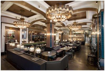 Cina AC 85-265V Voltaggio Illuminazione interna moderna Gran foyer lampadario per il ristorante cinese semplice metallo rame Hot Pot in vendita