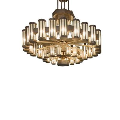 Cina AC 85-265V Voltaggio Illuminazione interna moderna Gran foyer lampadario per il ristorante cinese semplice metallo rame Hot Pot in vendita