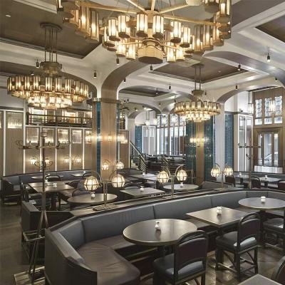 Cina AC 85-265V Voltaggio Illuminazione interna moderna Gran foyer lampadario per il ristorante cinese semplice metallo rame Hot Pot in vendita