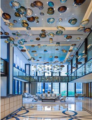 China Custom Non Standard Cobblestone Glass Chandelier Hotel Lobby Tavolo di sabbia Forma Atmoseric Lampada Vendite candelabri Lampade pendenti for sale