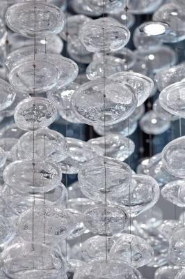 Cina Custom Non Standard Cobblestone Glass Chandelier Hotel Lobby Tavolo di sabbia Forma Atmoseric Lampada Vendite candelabri Lampade pendenti in vendita