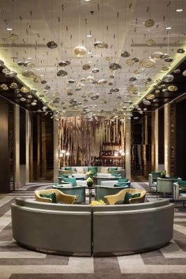 Cina Custom Non Standard Cobblestone Glass Chandelier Hotel Lobby Tavolo di sabbia Forma Atmoseric Lampada Vendite candelabri Lampade pendenti in vendita