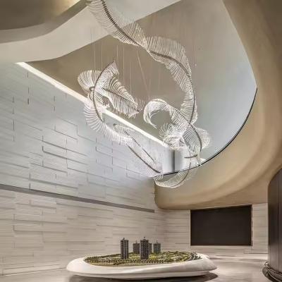 China Control Mode Remote Control LED Chandelier For Villa Staircase And Club KTV for sale