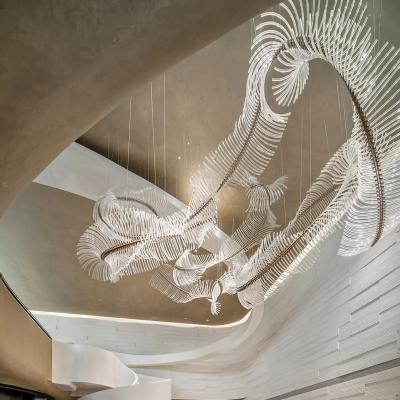 China Control Mode Remote Control LED Chandelier For Villa Staircase And Club KTV for sale