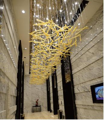 China Villa KTV Hotel Lobby Chandelier With Unique Irregular Shape And Remote Control for sale