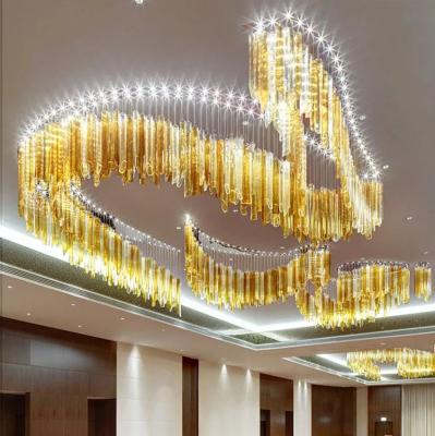 China Controllo del interruttore Moderno candelabro LED in acciaio inossidabile per decorazioni interne soffitto bianco caldo vetro LED professionista for sale