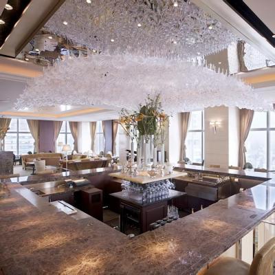 China Hotel Lobby Glass Speaker Pendant Chandelier Hotel Bar Aisle Crystal Lamp KTV Club Creative Chandelier for sale