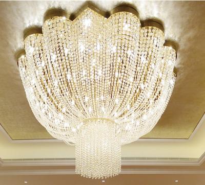 Cina Modern Fashion Industrial Vintage Led Hanging Lighting Pendant Light Lamp Hotel Crystal Light Nuovo bordo in acciaio inossidabile Lobby Grande progetto non standard Villa Club Illuminazione in vendita
