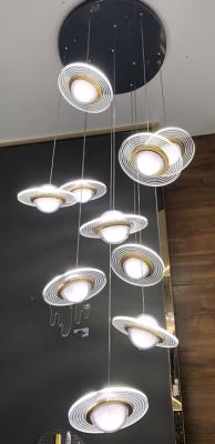 China Modern Nordic Light Fixtures Pop Metal Lamp Home Decoration Fancy Pendant Lamp Simplicity Restaurant Flying Saucer Chandelier for sale