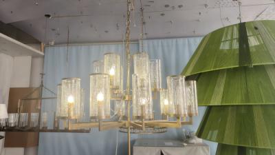 China Pendant Lamp  Iron Acrylic Modern Dimming Remote Suspended Chandelier Villa Home Loft for sale