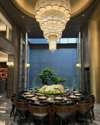 China Hotel Project Decoration Staircase Hanging Pendant Lighting Crystal Chandelier for sale