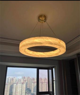China Switch Control  Pendant Chandelier Lights  Alabaster Brass Pendant Hanging Light for sale