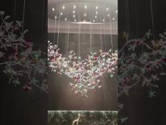 See Why Choose OEM LED Glass Flower Ceiling Light Soft Brightness Wear Proof