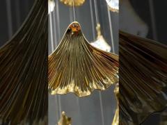 Art Glass Modern Stainless Steel Chandelier