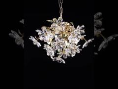 High End Art Romântico Lobby Floral Branco Lâmpadas High End Duplex Villa