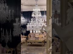 Vintage Crystal Pendant Chandelier Maria Crystal Glass Chandelier