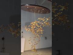 Decoração de interiores Moderna Custom Hotel Club Vidro Led Projeto Grande Lâmpada de Pendente Lâmpadas