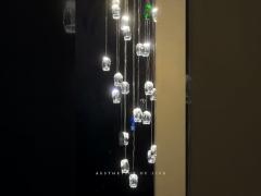 Custom Creative Glass Chandeliers Clear Or Colourful LED Lamp Source