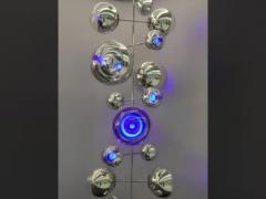 Villa Hollow Iron Chandelier Gold/Black Modern Minimalist Crystal Stair Light With Rotating Design
