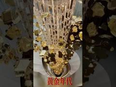Custom Lighting Fixtures Art Glass Large Foyer Chandelier Lighting OEM ODM