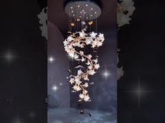 Moderne Lotus Leaf Design LED Plafond Acryl licht Trap Luxe Home Decoratieve Verlichting Kandelaar
