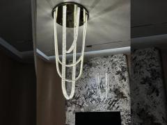 Multilayer High End Foyer Grote Foyer kandelaars Verticale Ring Hangertje Licht Roestvrij