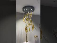 LED Patch Bulb Moderne lange Kristallstab Anhängerlampe Für luxuriöses Design Im Wohnzimmer Esszimmer oder Treppe