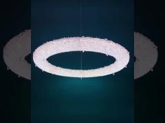 Treppenloft Apartment Duplex Kronleuchter Licht mit moderner einfacher Auswahl für Villa Ring Lange Kronleuchter 10KG Gold/Custom Design