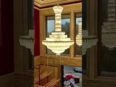 Nordic Style Acrylic Staircase Pendant Light For High Living Room And Bedroom