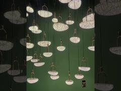 Customized Hotel Lobby Oegg-shaped Art Pendant Lamp Sales Department Sand Table Duplex Building Mode