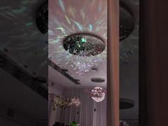 Handmade Modern Round Blown Glass Pendant Lighting Easy Hanging Switch for Hotel Villa Ceiling Decor