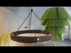 Stile post-moderno candelabro personalizzato Hotel Lobby Business Center Grande cristallo lusso rotondo pendente a goccia d'acqua luce di soffitto a LED